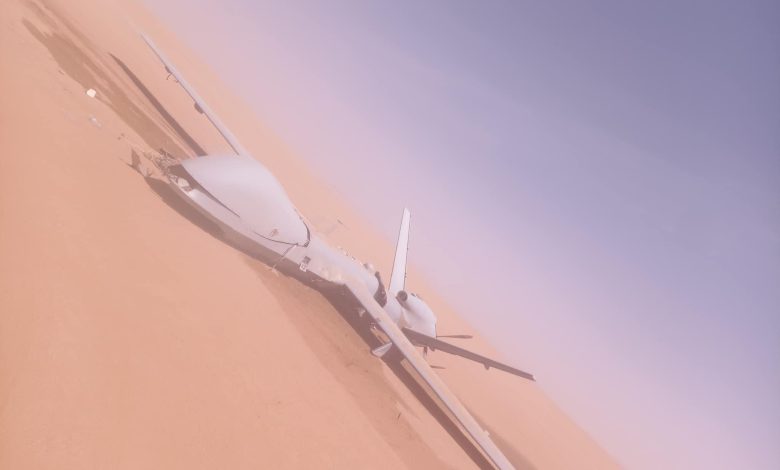 downing of a Large Surveillance drone between Ma'rib and Al-Jawf ...